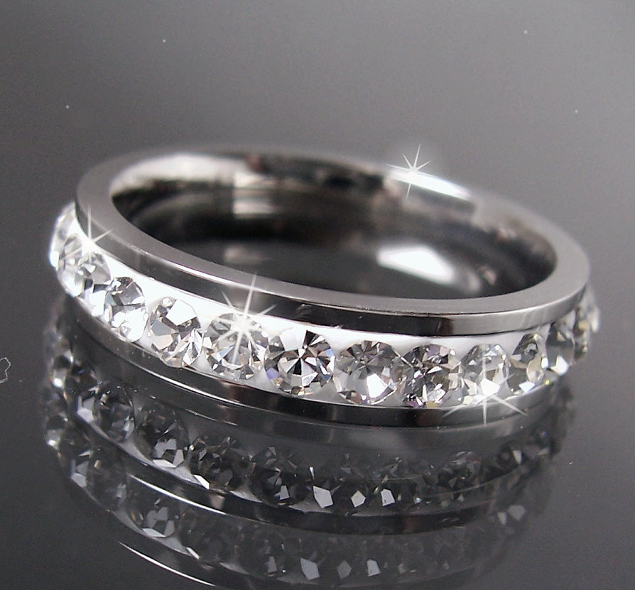 Ring Edelstahl Strass Edelstahlring Damen Schmuck Fingerring Zirkonia ...