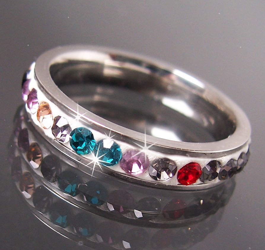 Ring Edelstahl Strass Edelstahlring Damen Schmuck Fingerring Zirkonia ...