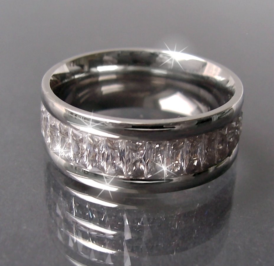 Ring Edelstahl Strass Edelstahlring Damen Schmuck Fingerring Zirkonia ...